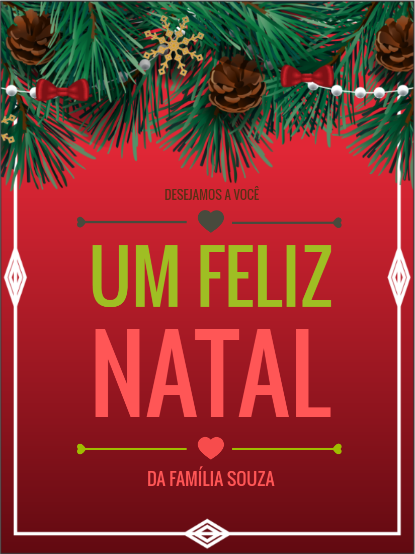 Cartão de Feliz Natal Edite Online